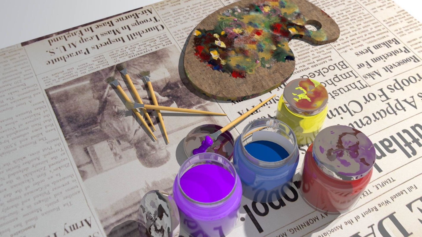 3D art painting kit model - TurboSquid 1287818