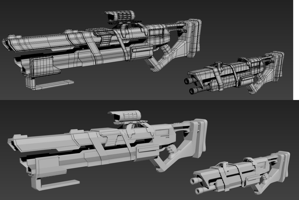 modelo 3d Pistolas futuristas - TurboSquid 1288228