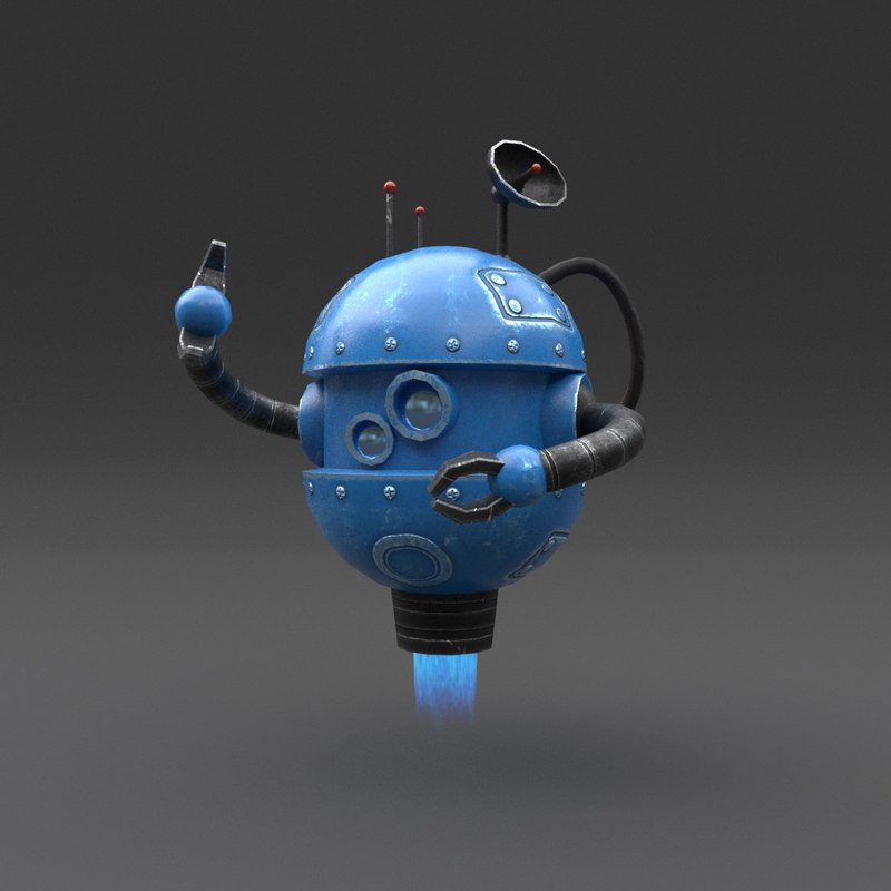 Robot blender rigged 3D model - TurboSquid 1288393