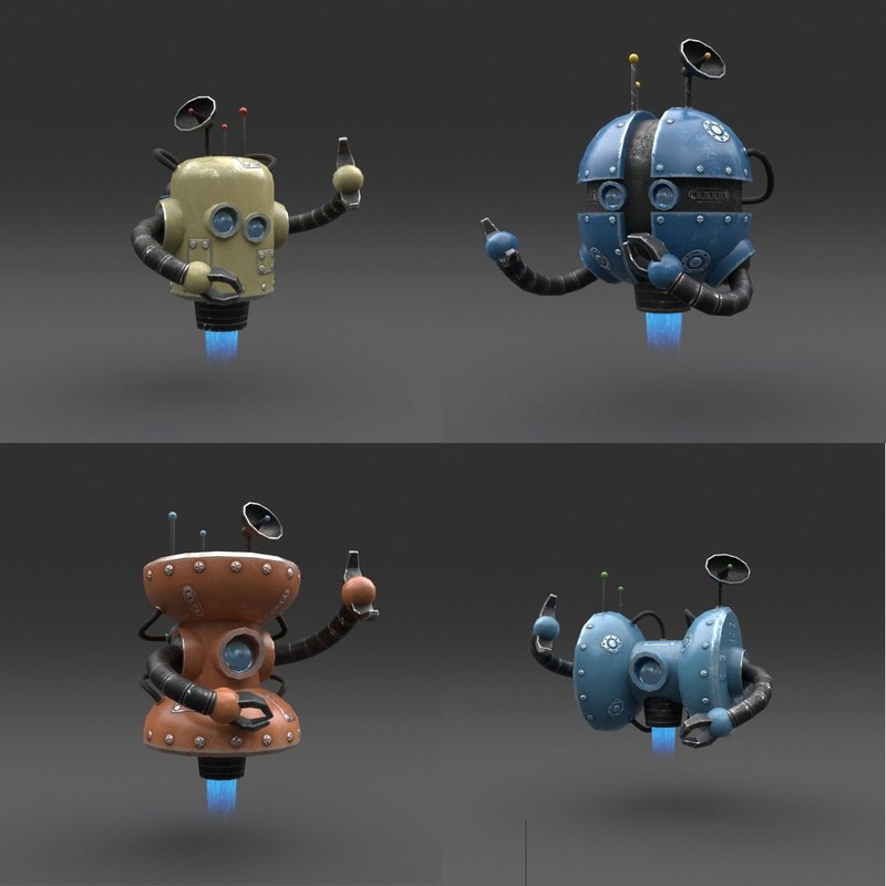 Robot blender rigged 3D model - TurboSquid 1288424