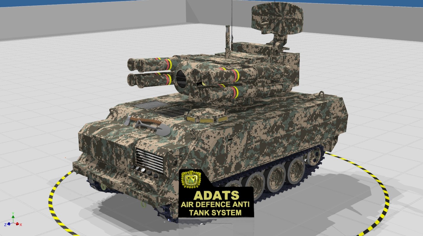 modelo 3d Sistema antitanque de defensa aérea (ADATS) - TurboSquid 1288561