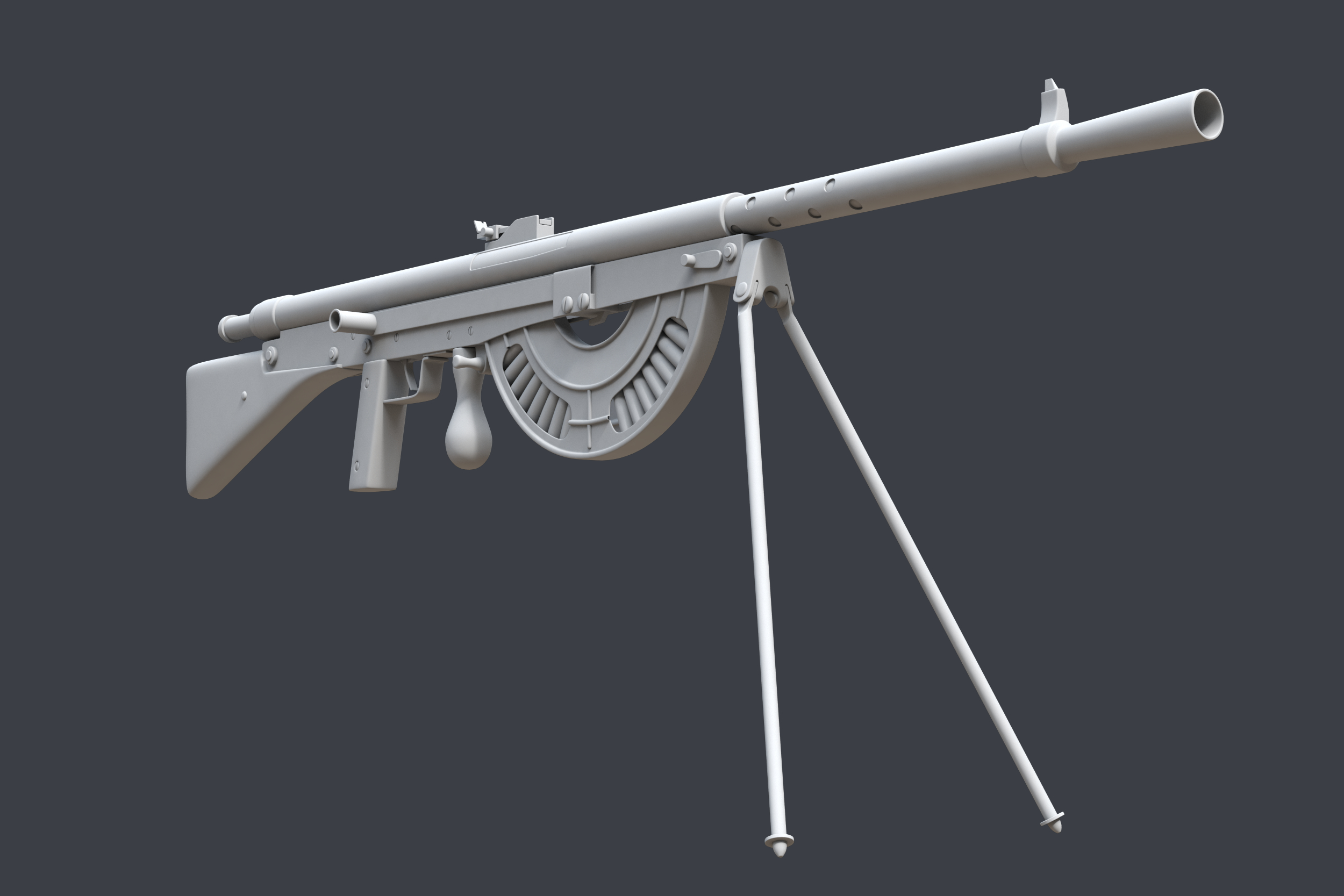 Chauchat m1915 automatic rifle 3D model - TurboSquid 1288581