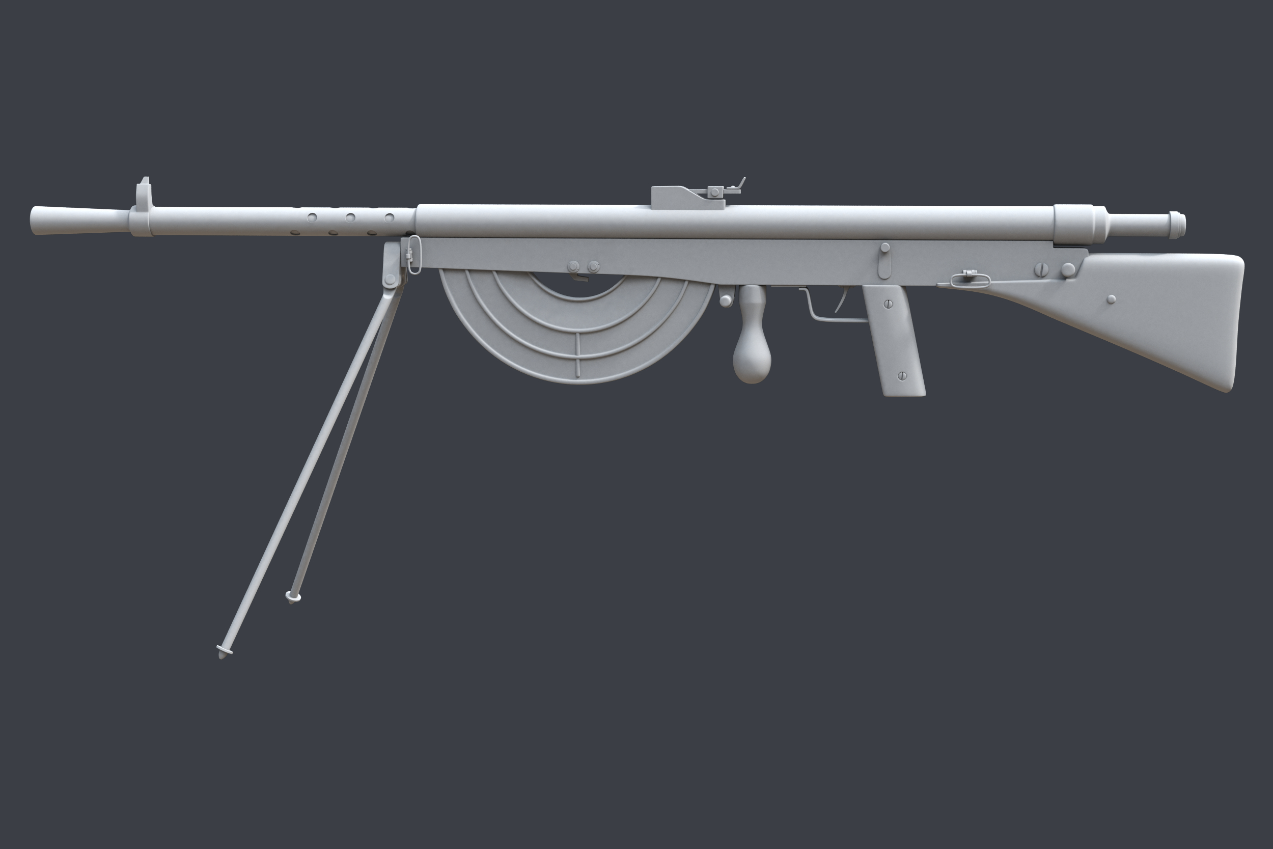 Chauchat m1915 automatic rifle 3D model - TurboSquid 1288581