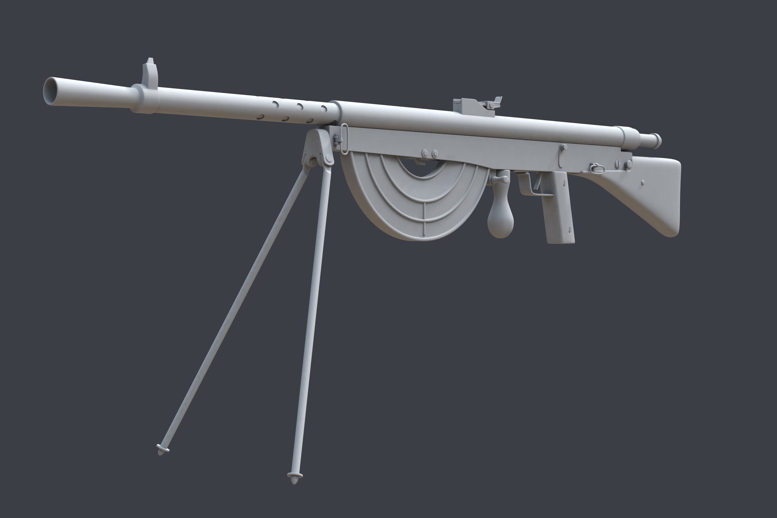 Chauchat m1915 automatic rifle 3D model - TurboSquid 1288581