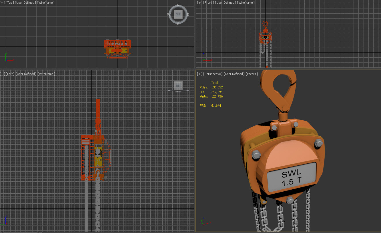 3d Model Chain Block Turbosquid 1288714