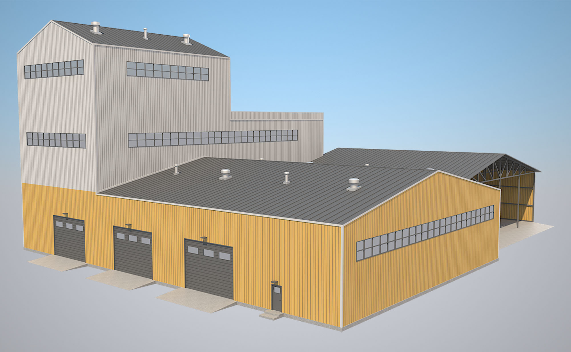 3D industrial building - TurboSquid 1288920