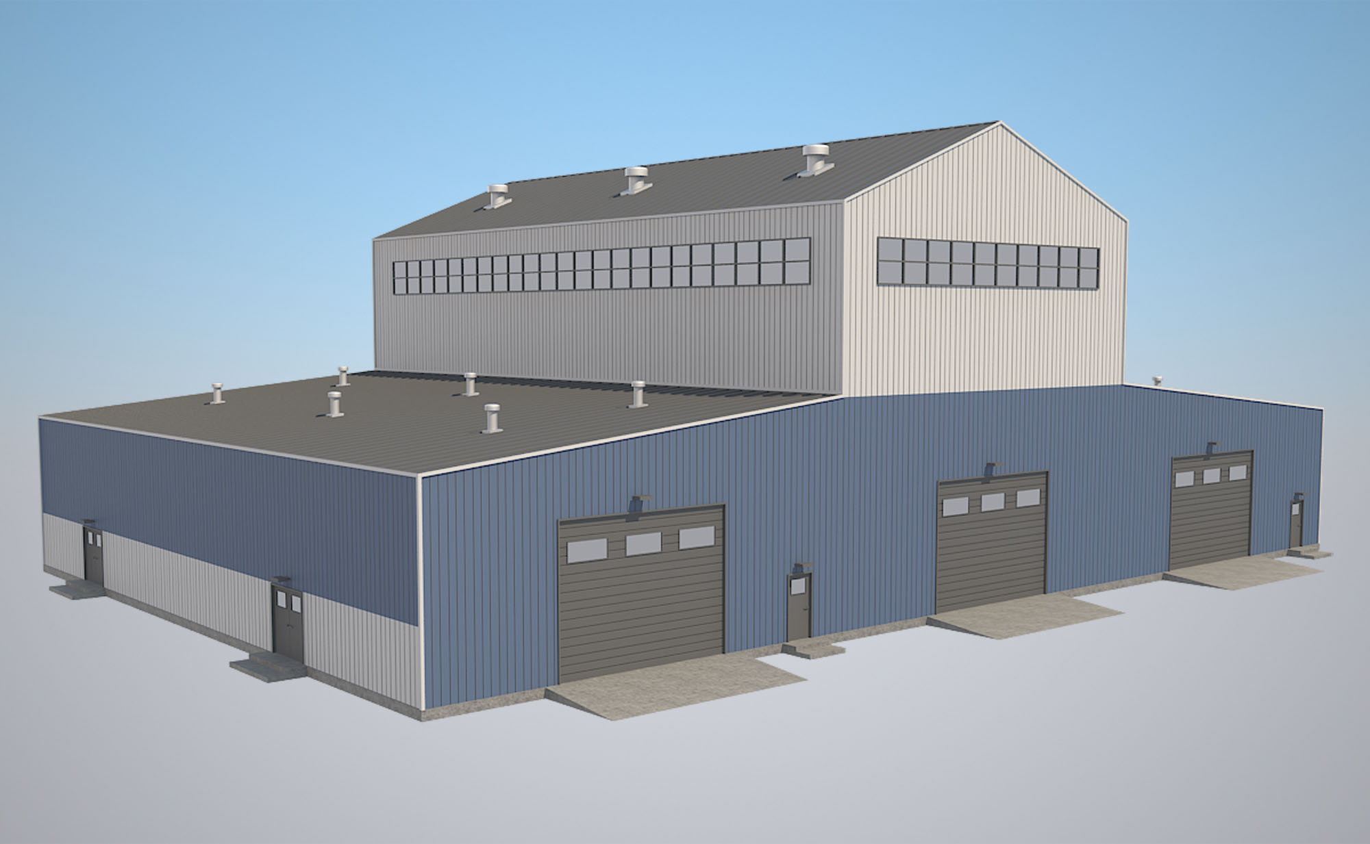 modèle 3D de Bâtiment industriel vol 2 - TurboSquid 1289235