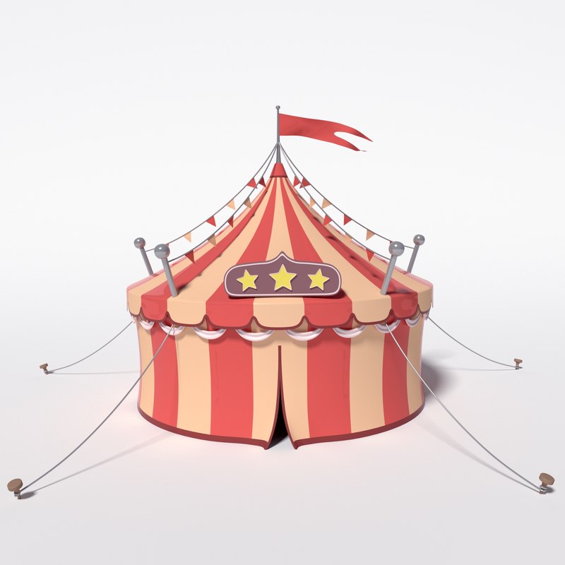 Cartoon circus 3D model - TurboSquid 1289311