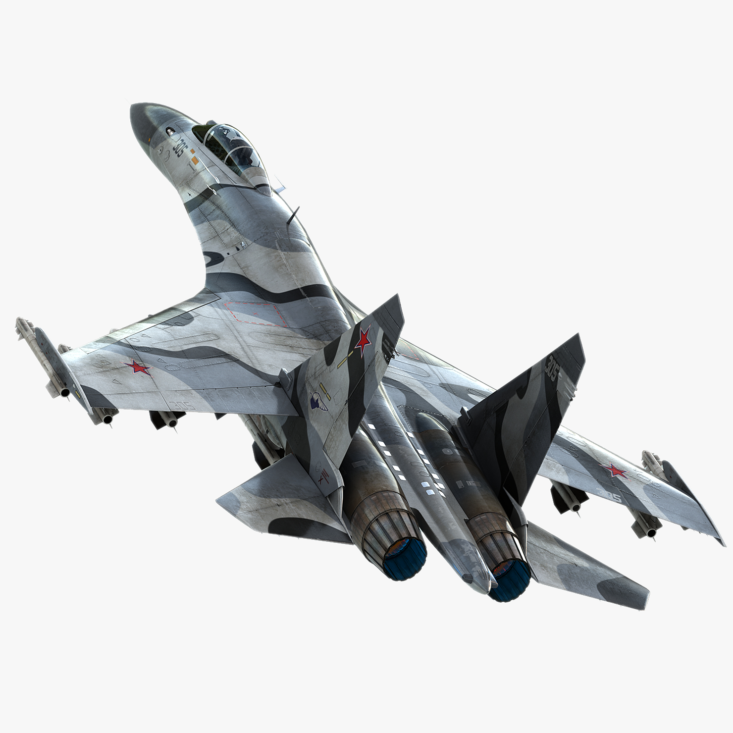 Sukhoi su-27 3D model - TurboSquid 1289314