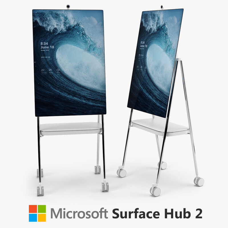 3D microsoft surface hub 2 - TurboSquid 1289350
