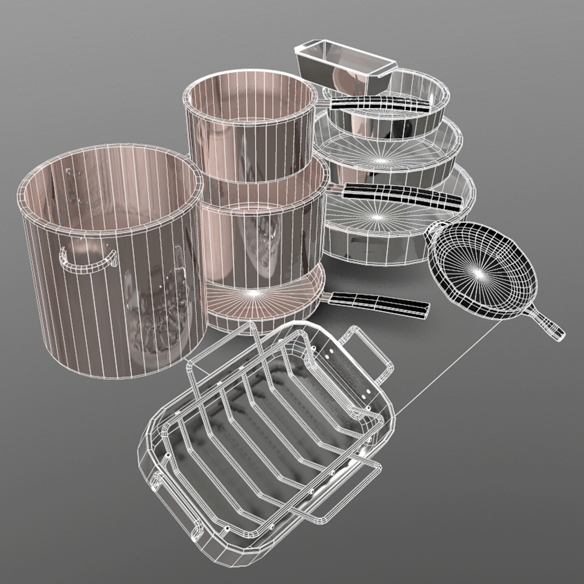 modèle 3D de Casseroles et poêles - TurboSquid 1289697