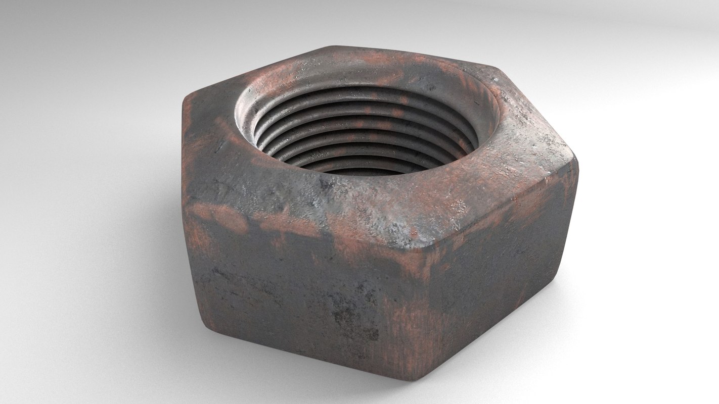 3D rusty nut - TurboSquid 1289760