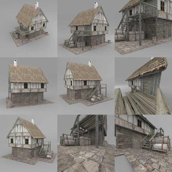 Medieval House Blender Models for Download | TurboSquid
