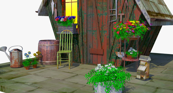 Fancy hut model - TurboSquid 1290243