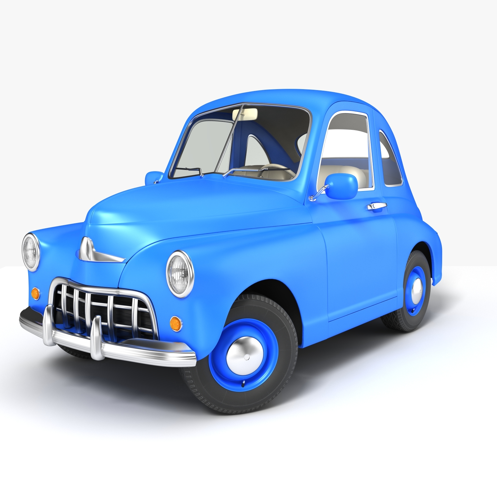 3D retro cartoon car - TurboSquid 1290327