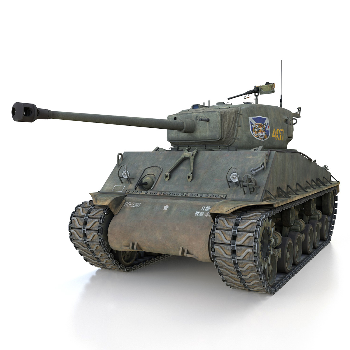 3D m4a3e8 sherman - - TurboSquid 1290469