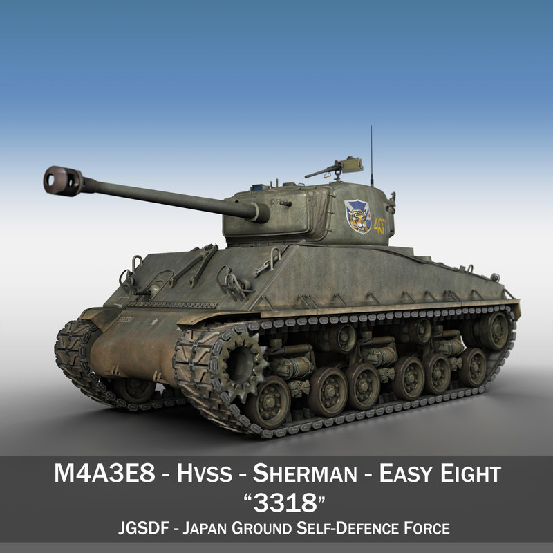 3D m4a3e8 sherman - - TurboSquid 1290469