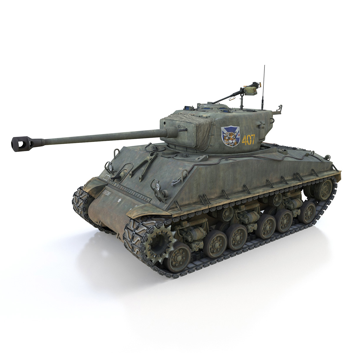 3D m4a3e8 sherman - - TurboSquid 1290469
