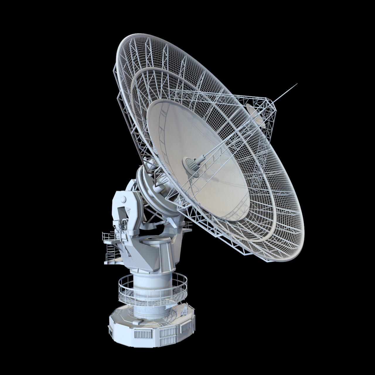 3D radio telescope model - TurboSquid 1290496