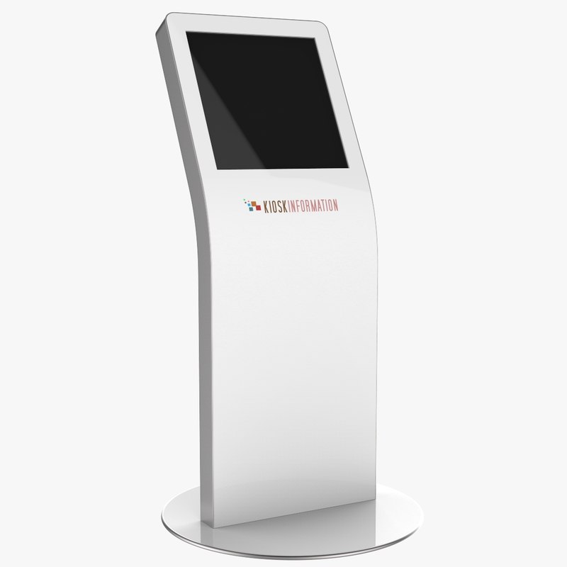 Interactive electronic kiosk touch screen 3D model - TurboSquid 1290563