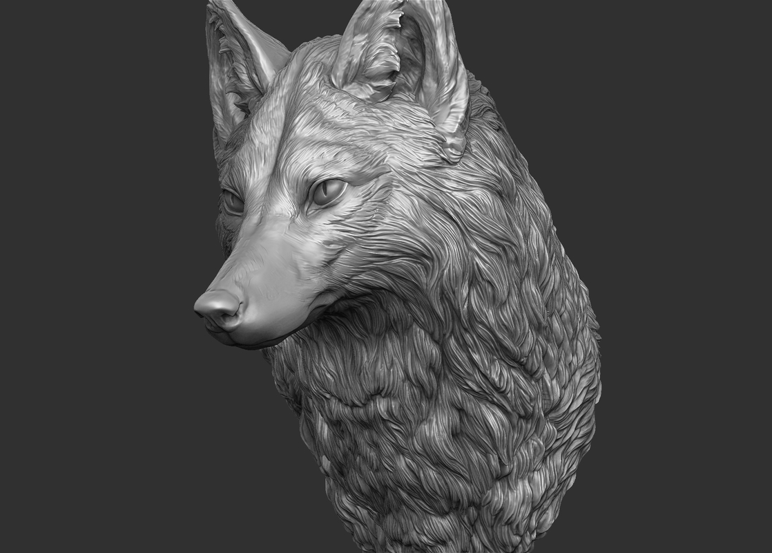 Fox head realistic 3D model - TurboSquid 1290567