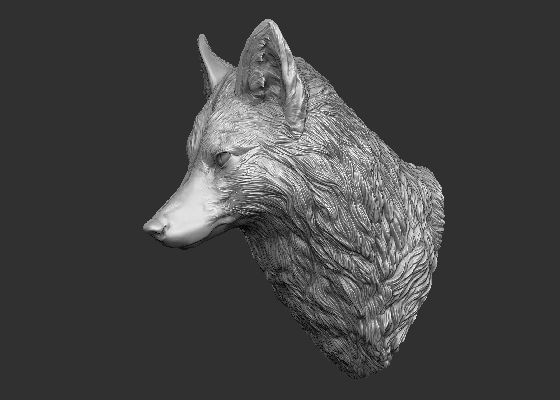 Fox head realistic 3D model - TurboSquid 1290567