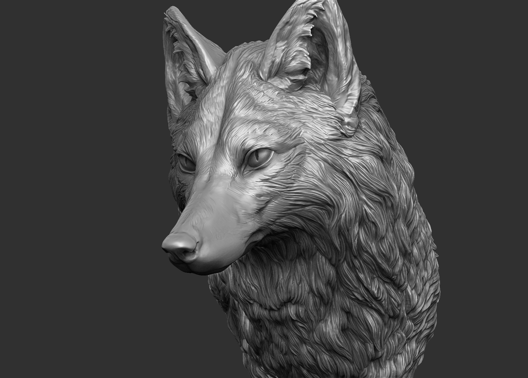 Fox head realistic 3D model - TurboSquid 1290567