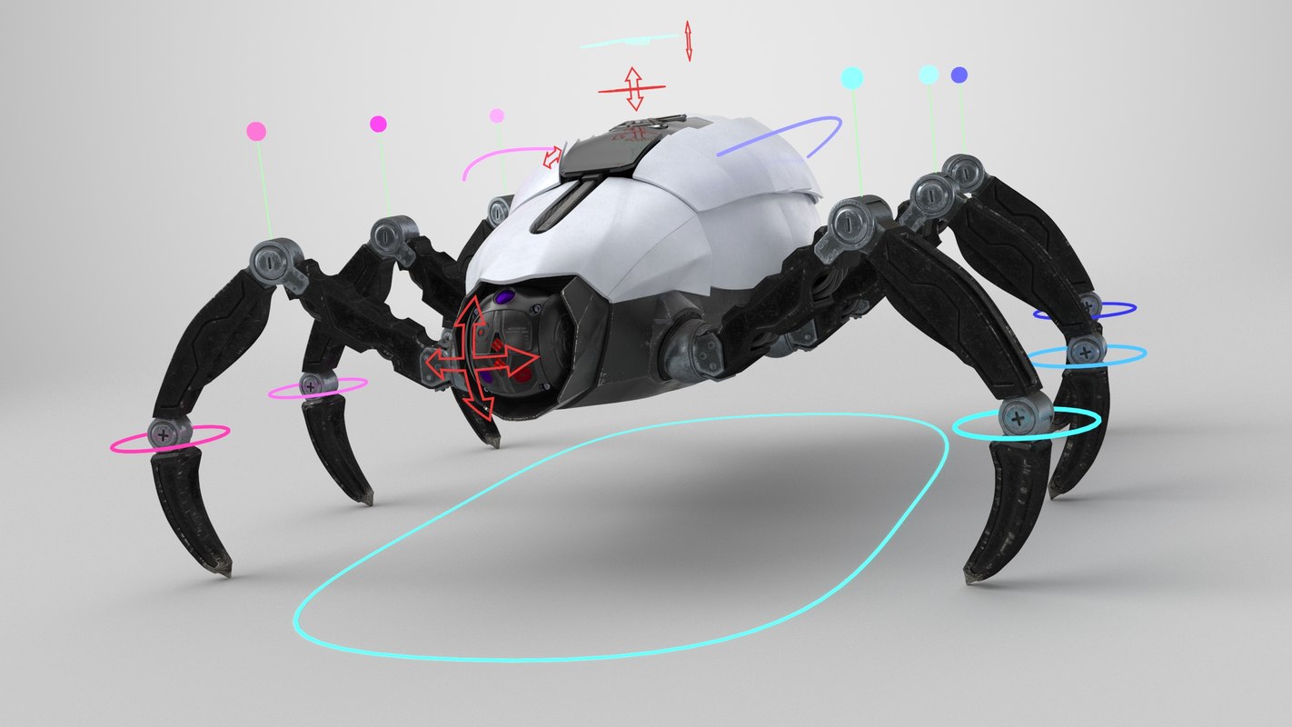 3D model sci-fi spider rigged - TurboSquid 1290671