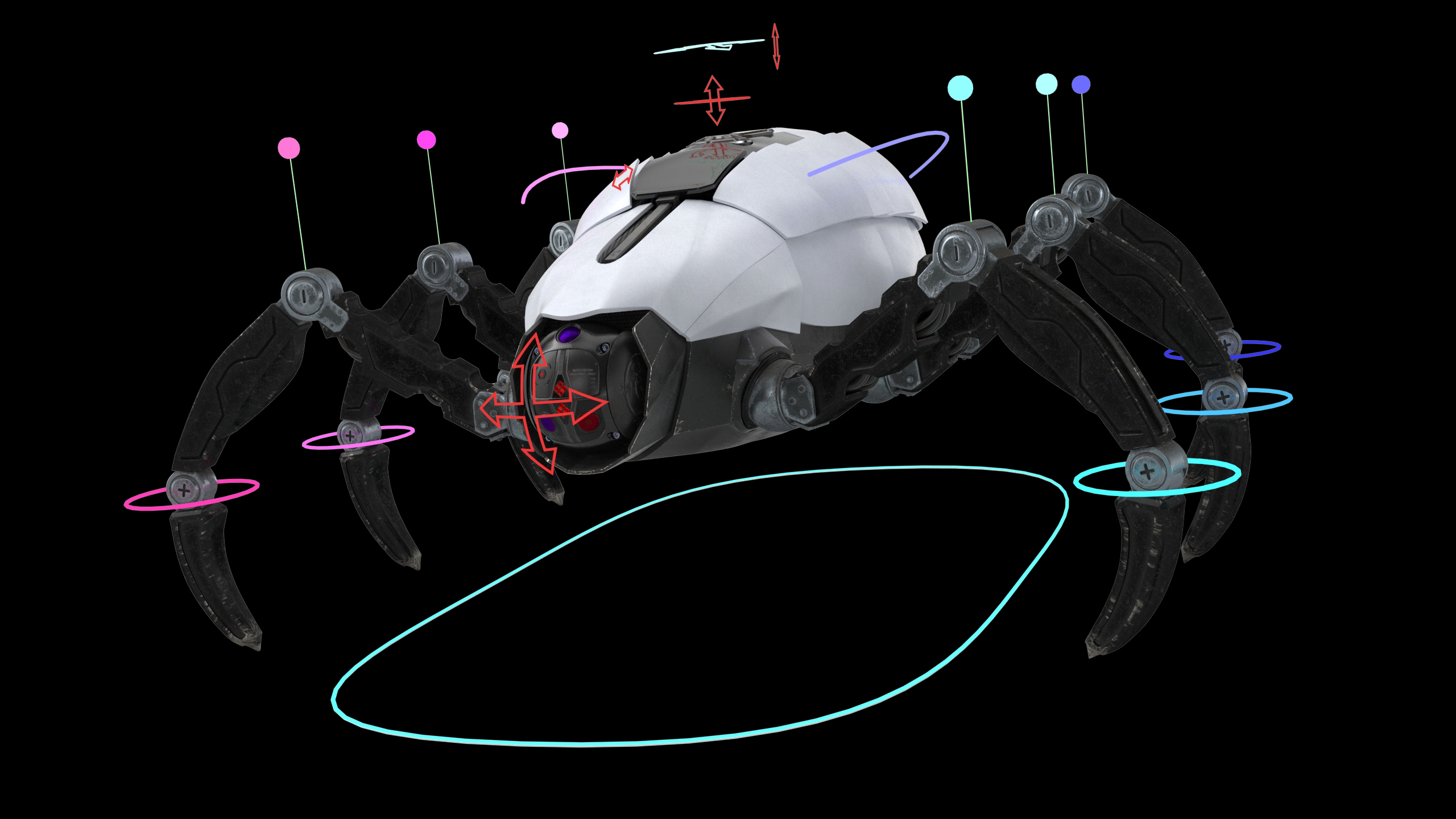 3D model sci-fi spider rigged - TurboSquid 1290671