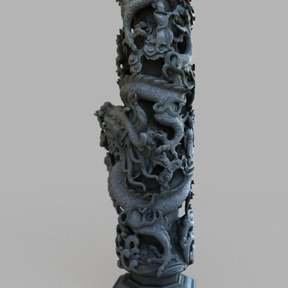 3D dragon column - TurboSquid 1290803