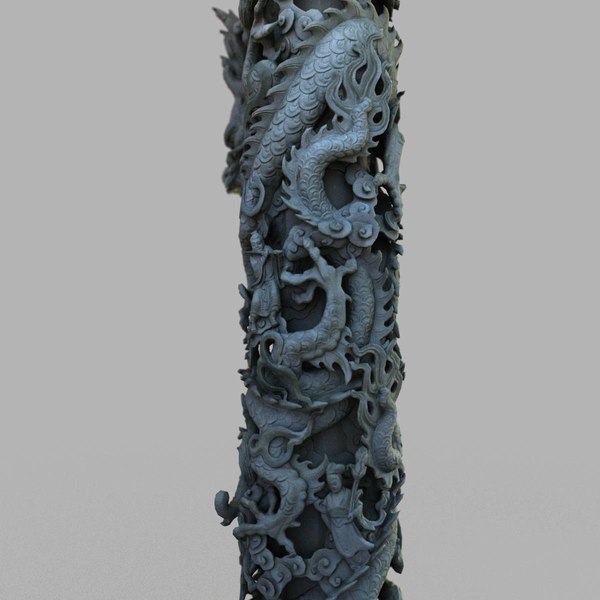 3D dragon column - TurboSquid 1290803