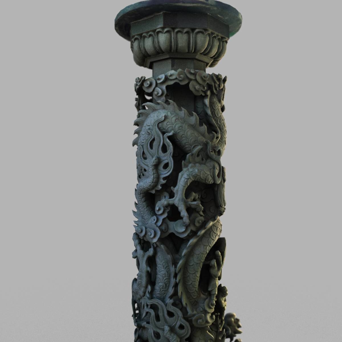 3D dragon column - TurboSquid 1290803