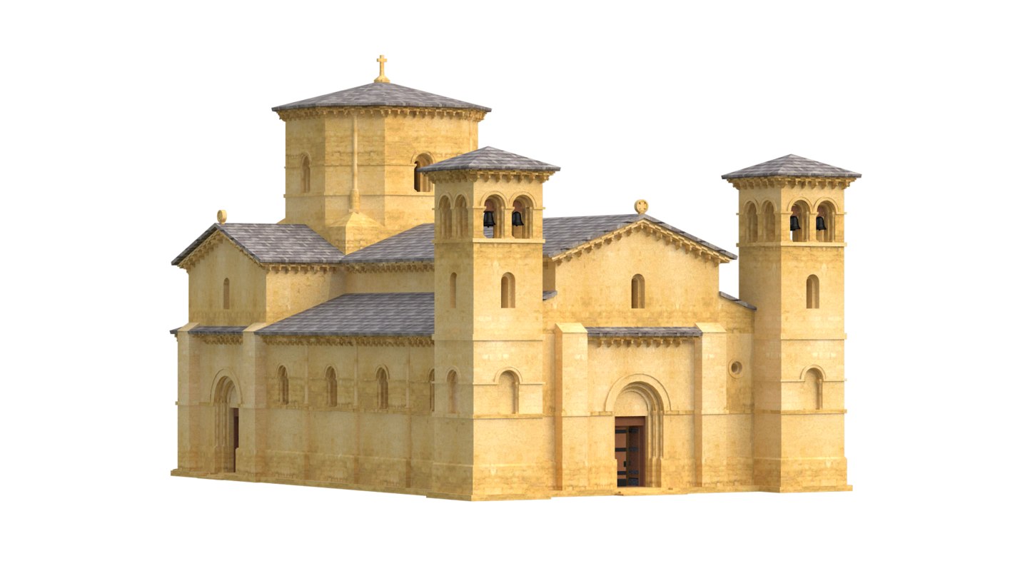 3D romanesque church model - TurboSquid 1290810