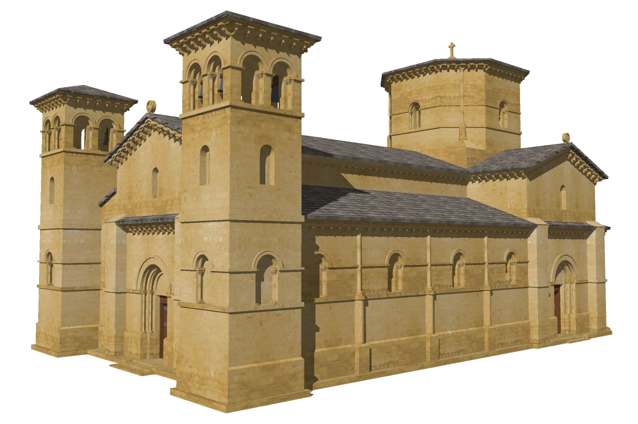 3D romanesque church model - TurboSquid 1290810