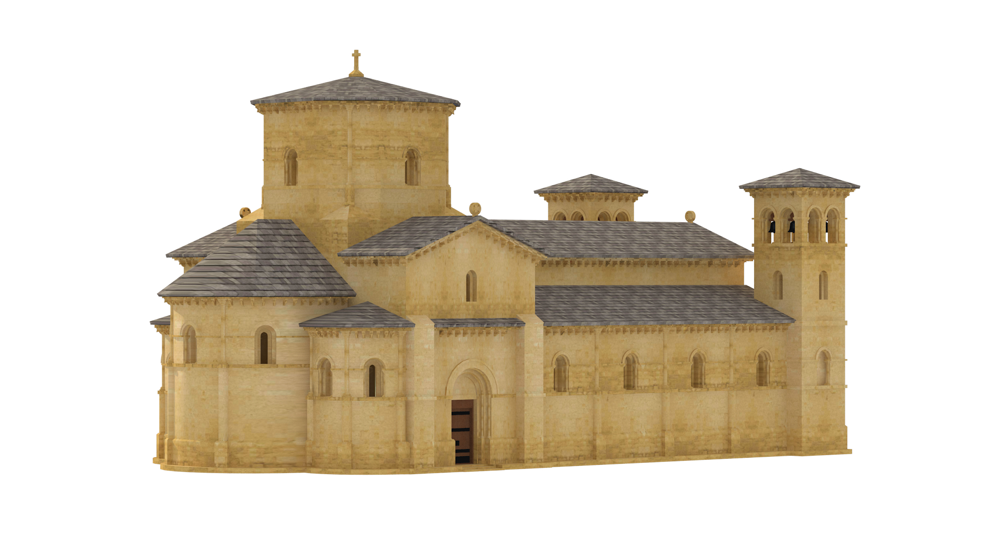 3D romanesque church model - TurboSquid 1290810