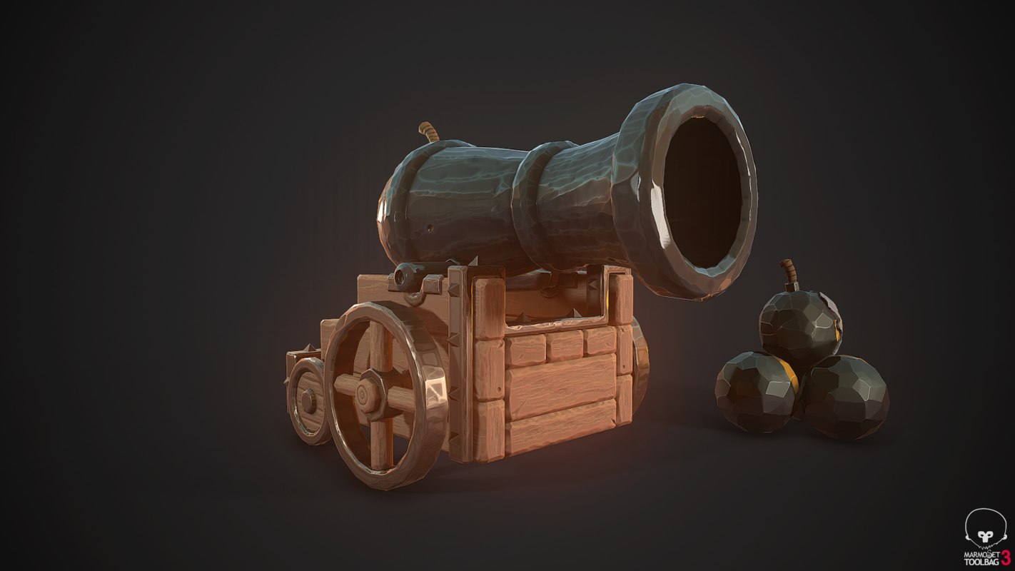 Stylized pirate cannon 3D model - TurboSquid 1290870