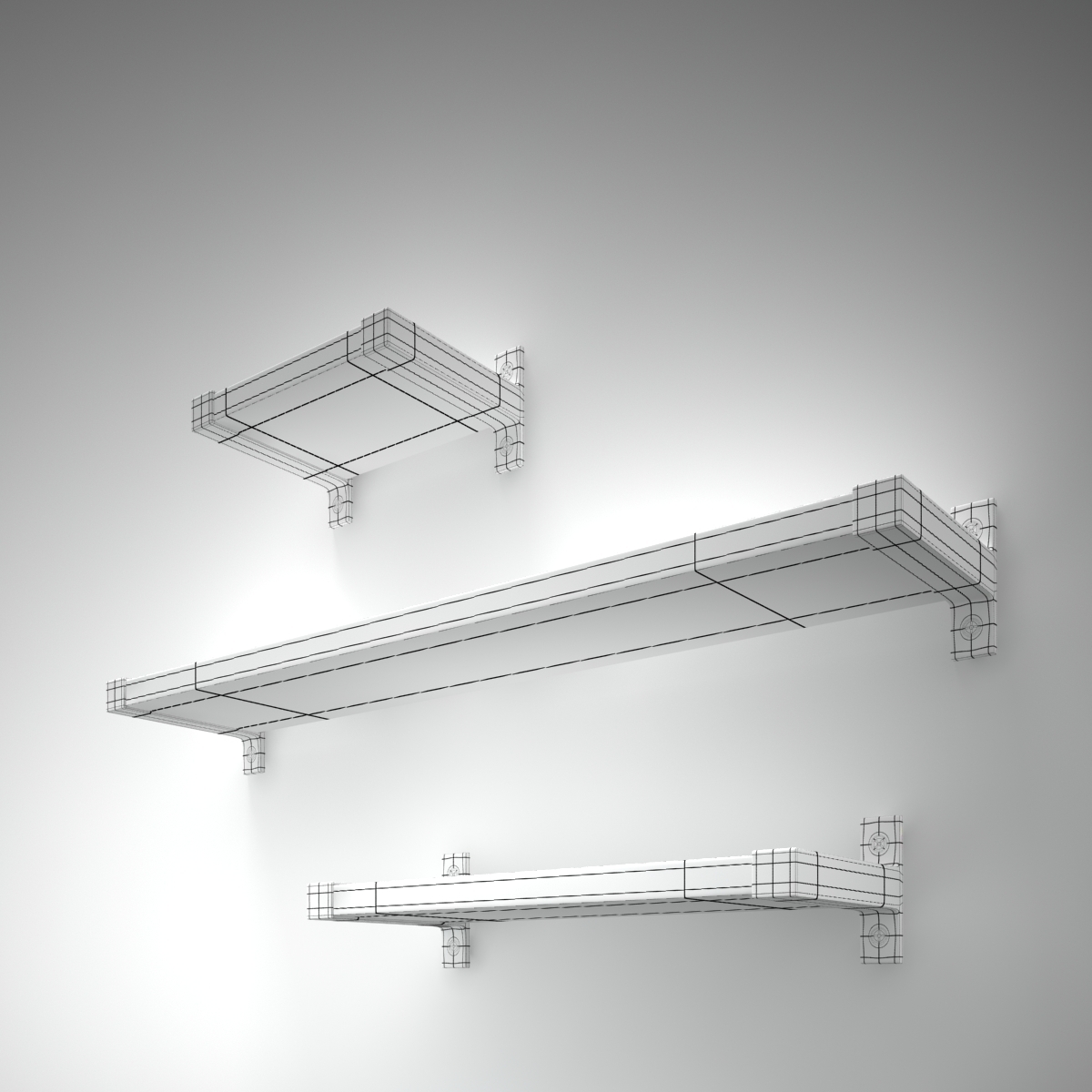 3D shelf shelves designed model - TurboSquid 1291320