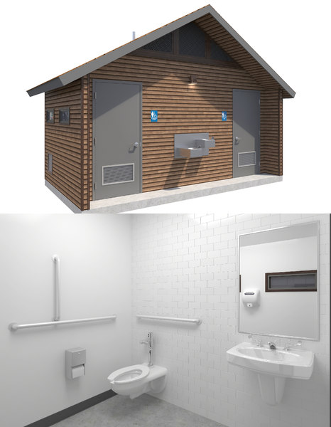 Restroom 3D Models for Download | TurboSquid