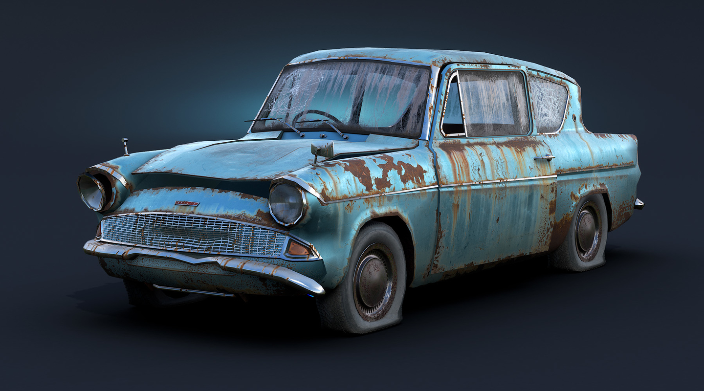 3D low-poly rusty anglia - TurboSquid 1291737
