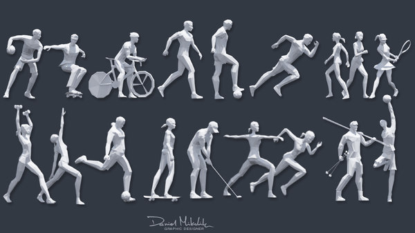 Pack sport poses model - TurboSquid 1291844