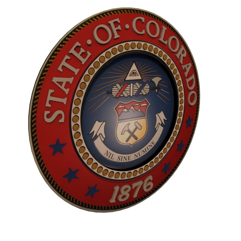 Colorado state seal 3D model - TurboSquid 1291867