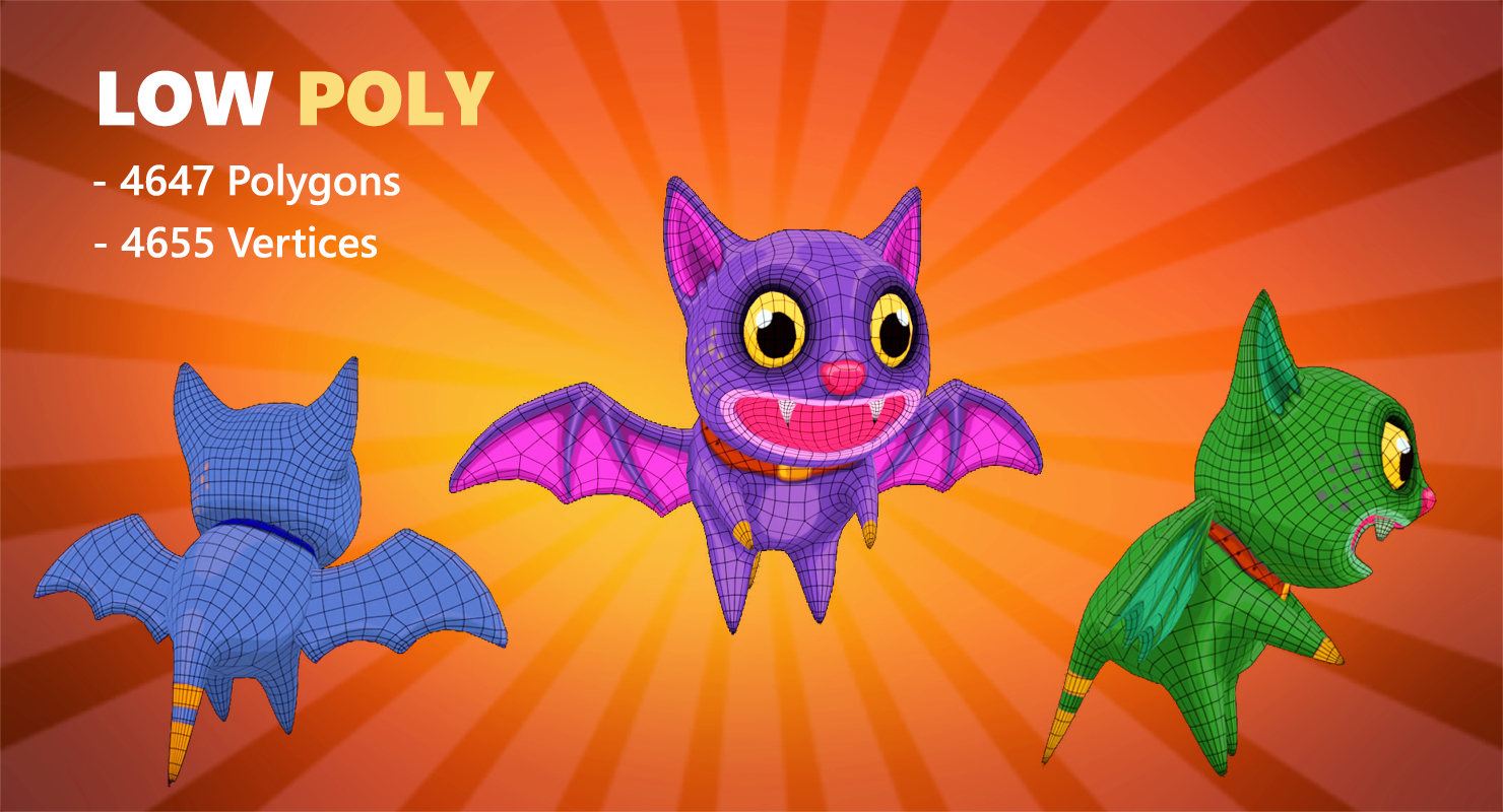 3D anime bat cat - TurboSquid 1291928