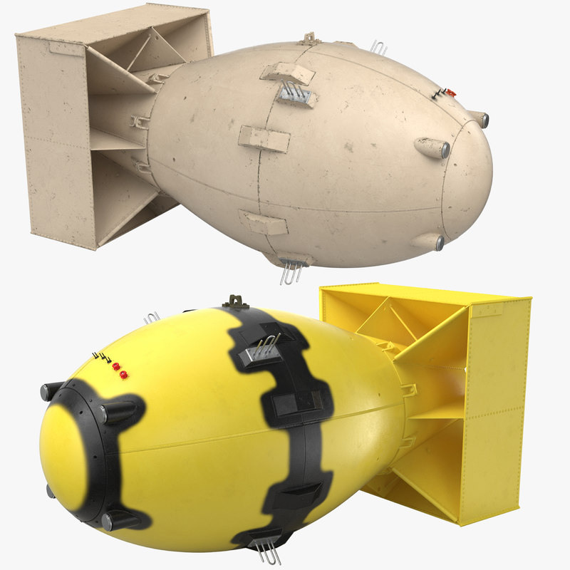 Fat man nuclear bomb 3D model - TurboSquid 1292083