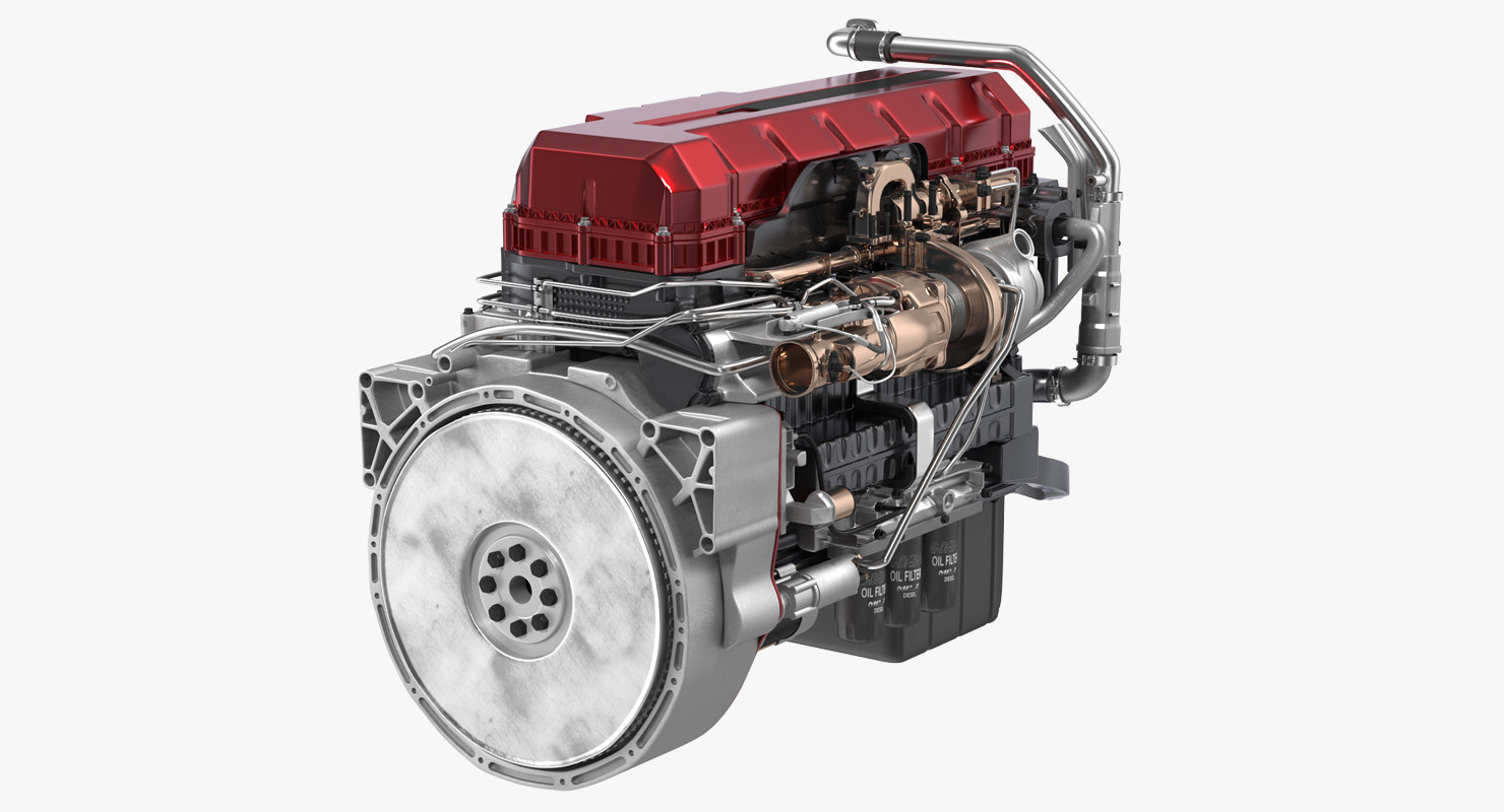Turbo diesel truck engine 3D - TurboSquid 1292149