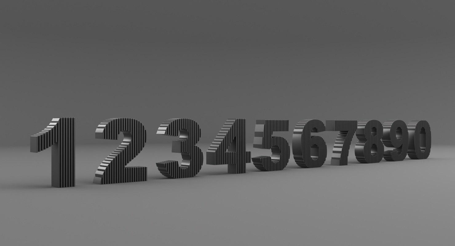 3D number cut - TurboSquid 1292151