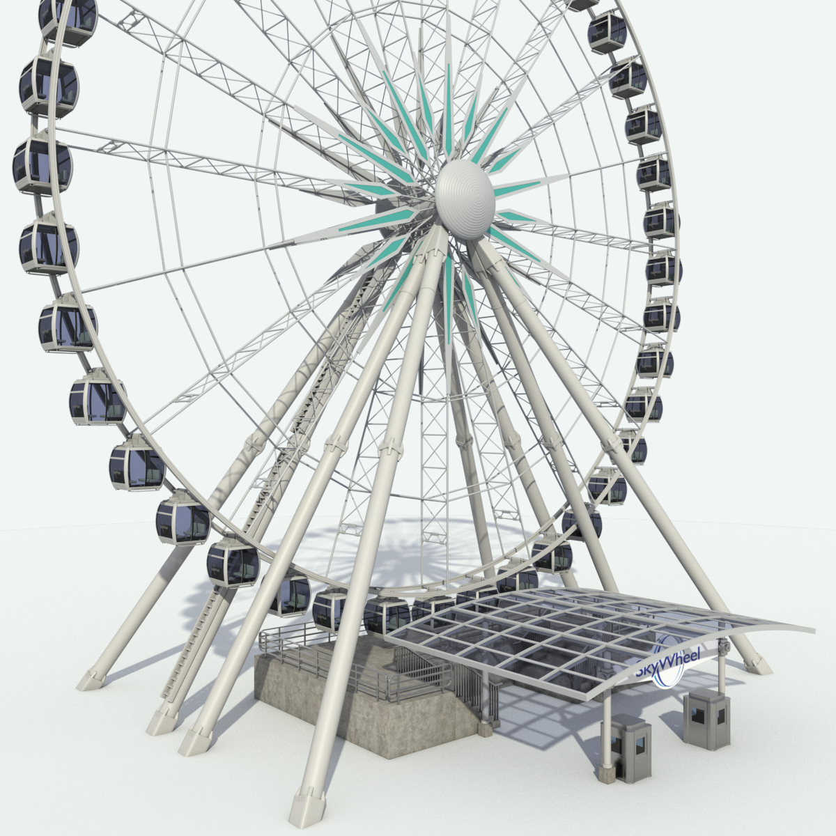 3D sky wheel - TurboSquid 1292435