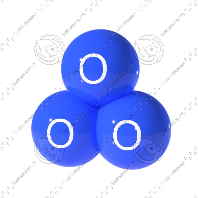 Ozone molecule 3D - TurboSquid 1292934