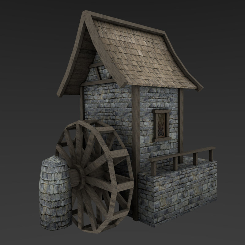 Medieval watermill 3D - TurboSquid 1292954