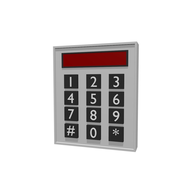 Code alarm digits 3D model - TurboSquid 1293119