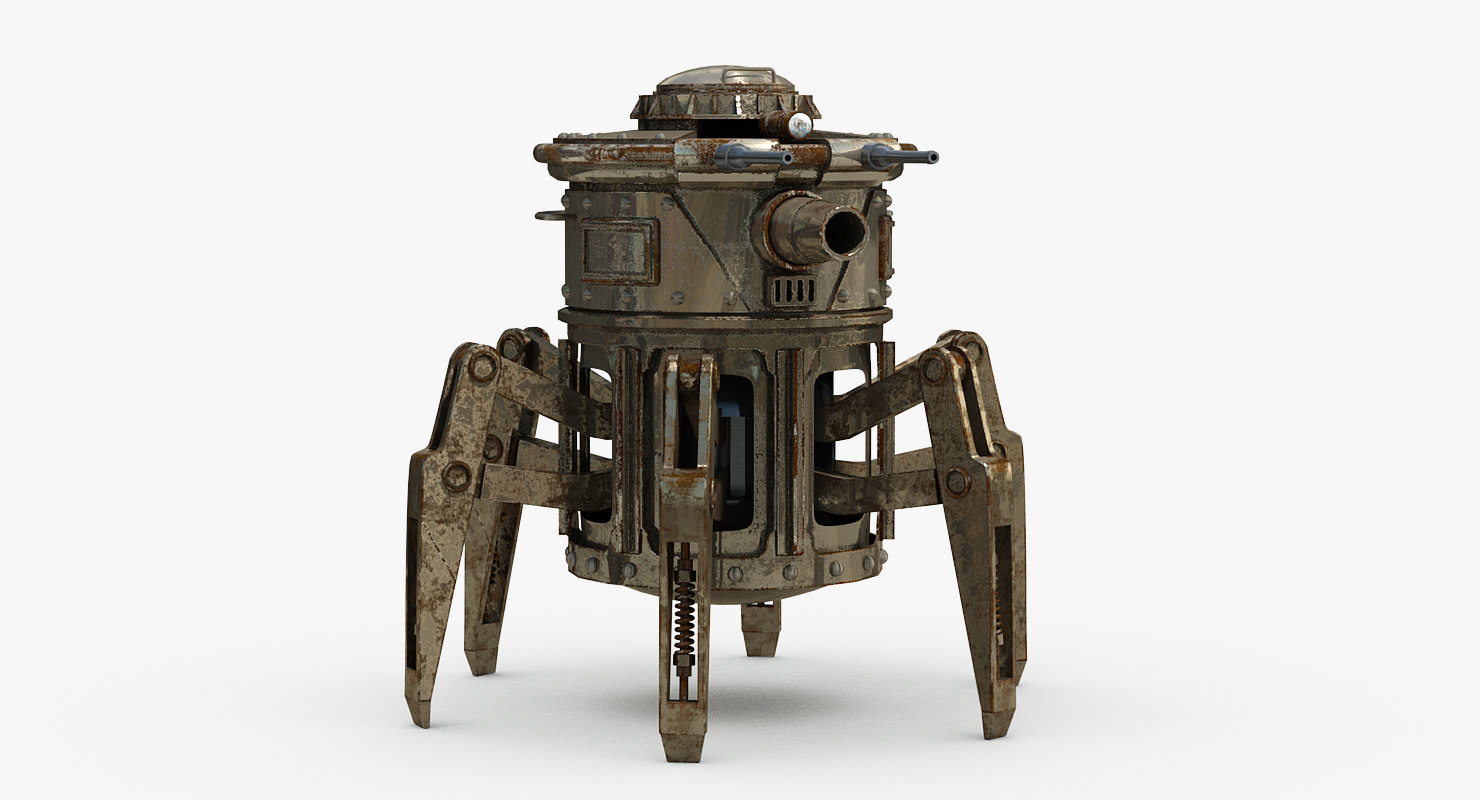 3D arachnid turret - TurboSquid 1293166